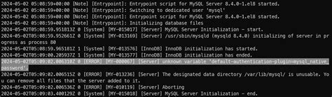 Mysql 8 4 Docker Unknown Variable ‘default Authentication Plugin Mysql Native Password ′未那。