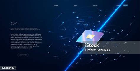 Quantum Computer Large Data Processing Database Conceptcpu Isometric
