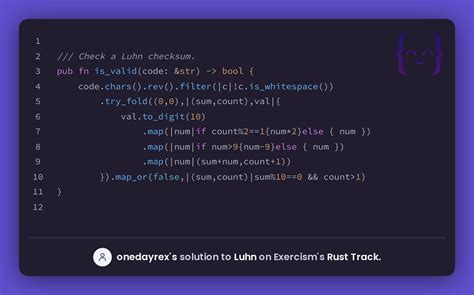 onedayrex s solution for luhn in rust on exercism