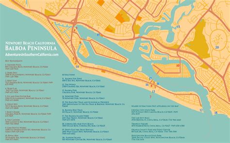 The Best Of Balboa Peninsula In Newport Beach Printable Map