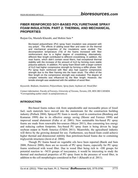 Pdf Fiber Reinforced Soy Based Polyurethane Spray · Pdf Filefiber