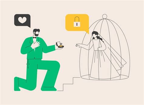 Premium Vector Forced Marriage Abstract Concept Vector Illustration
