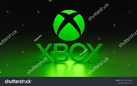 xbox logo font on dark background stock illustration 2269755947