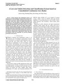 Pdf A Low Cost Vehicle Detection And Classification System Based On Unmodulated Continuous
