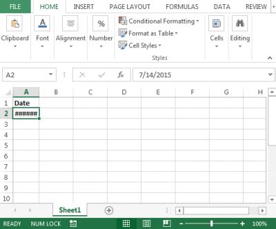 Displaying The Format Cells Dialog Box