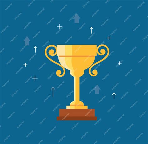 트로피 컵 벡터 프리미엄 벡터