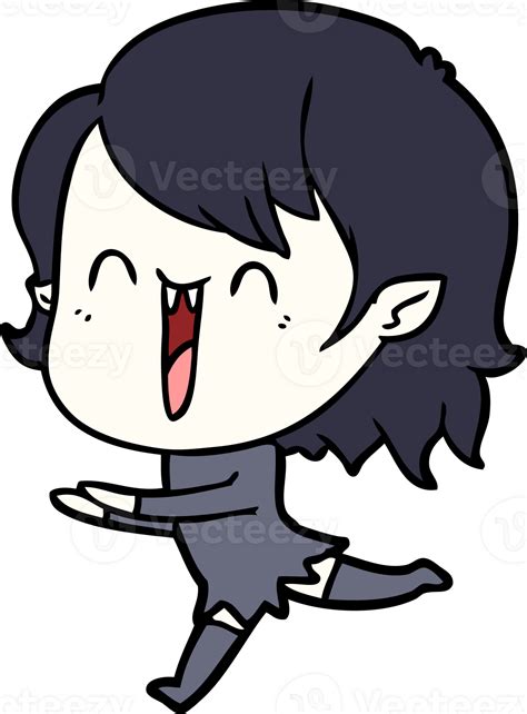 Cute Cartoon Happy Vampire Girl Drawing 47181594 Png