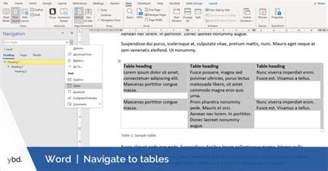 Word Shortcut Open Navigation Pane Your Business Documents
