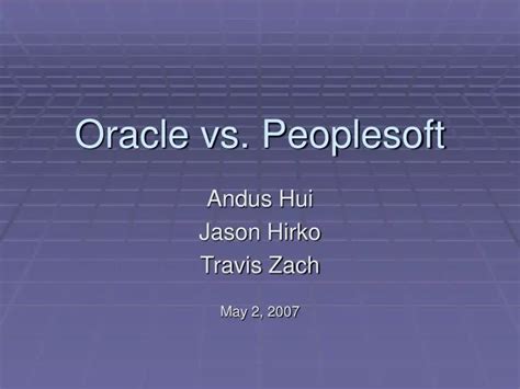 PPT Oracle Vs Peoplesoft PowerPoint Presentation Free Download ID