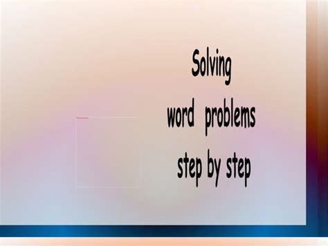 solving problems ppt