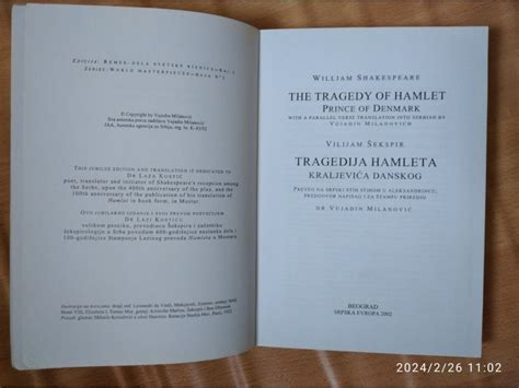 Tragedija Hamleta Kraljevica Danskog Vilijam Sekspir 77112253