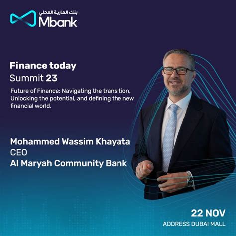 Speaking In Finance Today Summit 23 Mohammed Wassim Khayata Posted