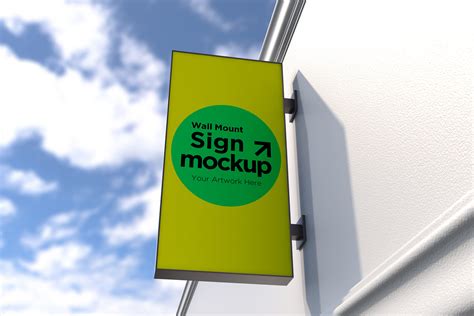 Rectangular Wall Mount Sign Mockup Graphic By Shahsoft · Creative Fabrica
