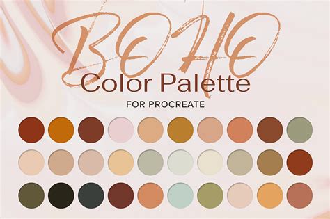 Boho Color Palette Procreate Graphic By Emojoez Creative Fabrica