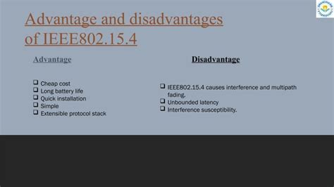 Ieee 802 15 4 In Iot Networks Design Performance And Applications Pptx