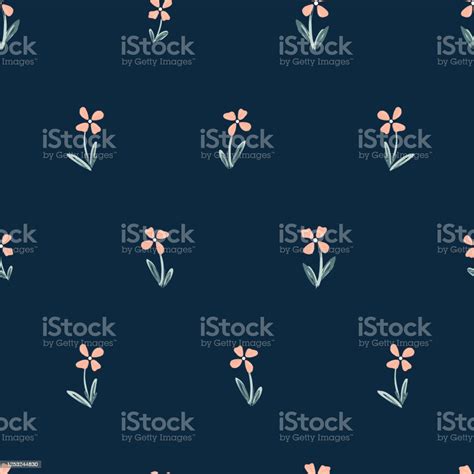 귀여운 손으로 그린 Ditsy 꽃 원활한 패턴 꽃 배경 직물 배너 배경 화면 포장에 적합 벡터 디자인 0명에 대한 스톡 벡터 아트 및 기타 이미지 Istock