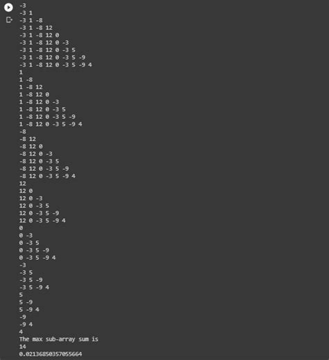 Solving Maximum Sub Array Problem Dynamic Programming Or Greedy Kadanes Algorithm By Manan
