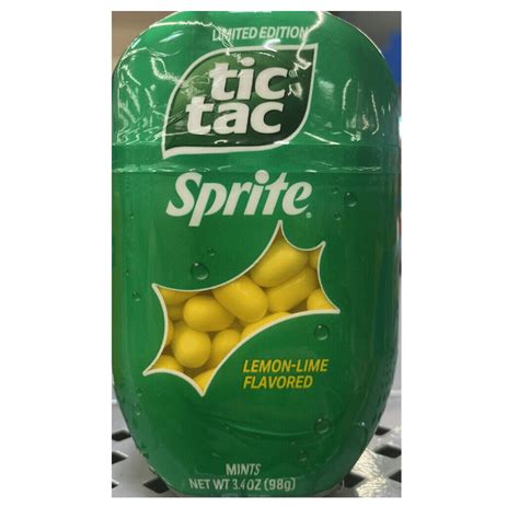 Tic Tac Breath Mints Sprite Lemon Lime Flavored Candy 3 4 Oz Big