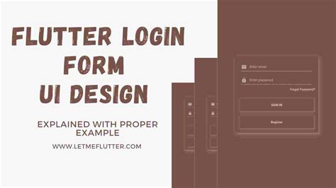 Signup Flutter Form Ui Design Beautiful Flutter Ui Template Let Me Flutter