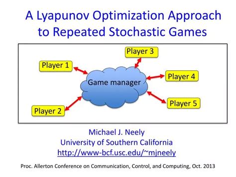 Ppt A Lyapunov Optimization Approach To Repeated Stochastic Games