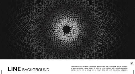 Wallpaper Design A Monochromatic Circular Vector Illustration Psychedelic Line Background