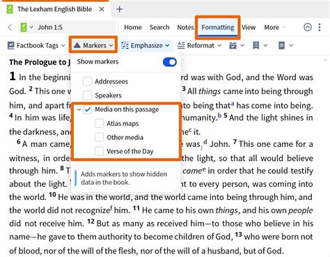 Where Do I Find On The Dynamic Toolbar Verbum Support