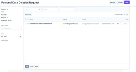 Personal Data Deletion Oo Docs