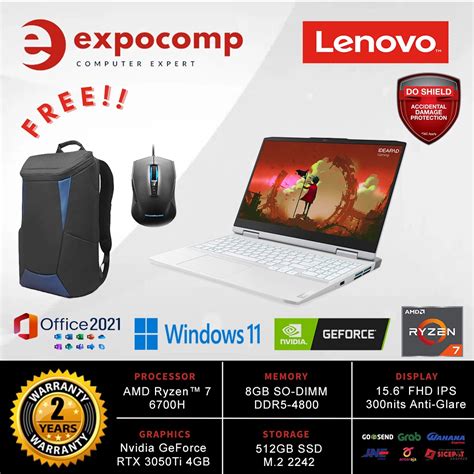 Jual Lenovo Ideapad Gaming Arh Wid Ryzen H Gb Gb Rtx Ti Gb W White