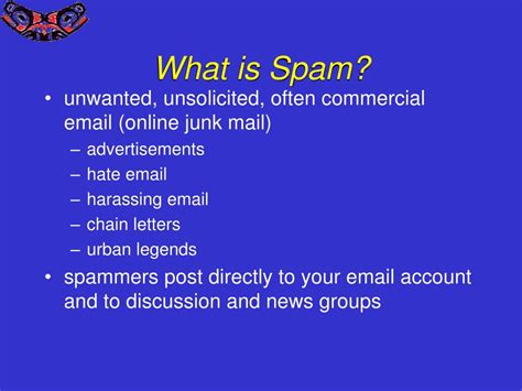 PPT Spam Damn PowerPoint Presentation Free Download ID 51040