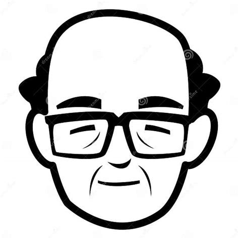 Carácter Principal De Abuelo Lindo Del Avatar Ilustración Del Vector