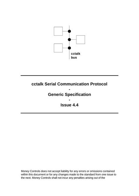 Pdf Cctalk Serial Communication Protocol Generic Specification