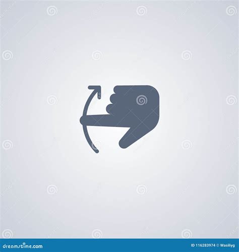 gesture scrolling up vector best flat icon stock vector illustration