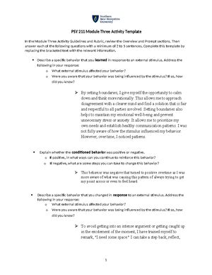 PSY108 Project One Coursework Project One Position Paper Sasha Goncalves Southern New