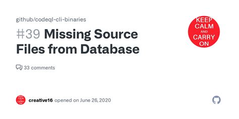 Missing Source Files From Database · Issue 39 · Githubcodeql Cli Binaries · Github