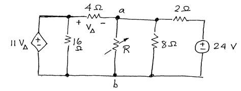 Solved A Variable Resistor Is Connected Between The