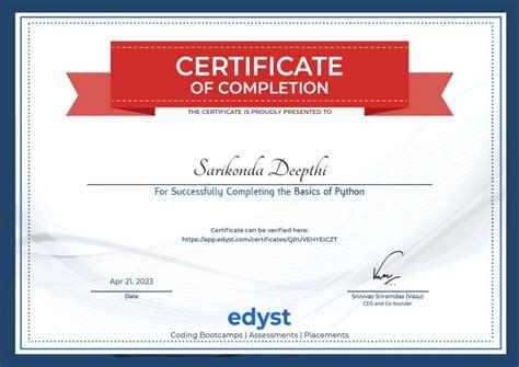 Sarikonda Deepthi On Linkedin Completed Basics Of Python In Edyst