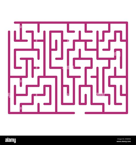 Maze Shape Design Element There Is One Entrance And Exit And One