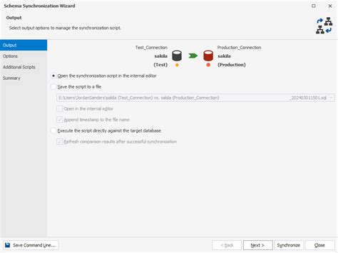 Select Synchronization Output