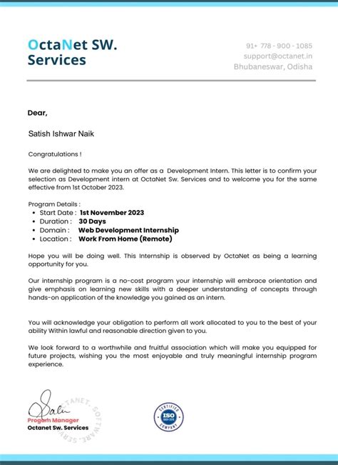 satish naik on linkedin webdevelopment internship octanet