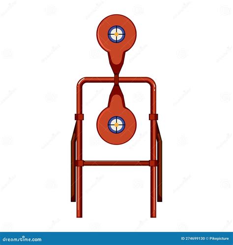 Game Shooting Target Cartoon Vector Illustration Stock Vector