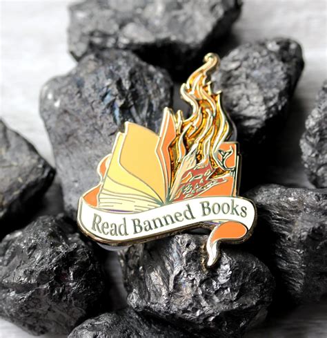 Read Banned Books Book Lover Enamel Pin Geek And Artsy