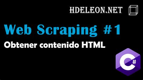 Curso De Web Scraping En C Net