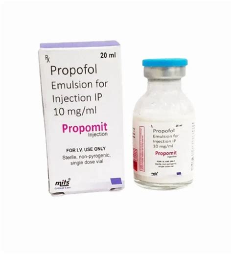 Propofol Injection 10ml At ₹ 100 Vial In Mumbai Id 2849856502630