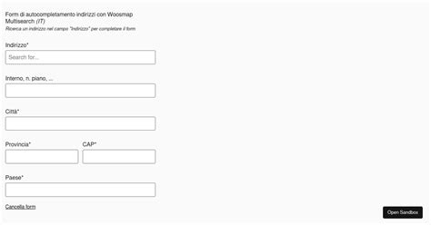 address form autocomplete forked codesandbox
