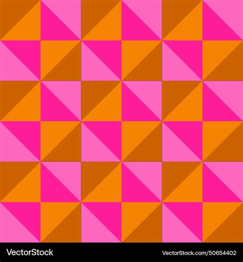 Triangular And Squares Geometric Seamless Pattern Vector Image