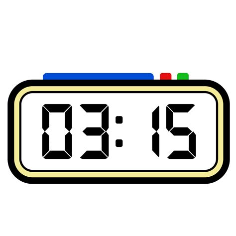Digital Clock Time Show 315 Clock Show 24 Hours Time Illustration