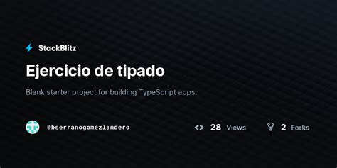 Ejercicio De Tipado Stackblitz