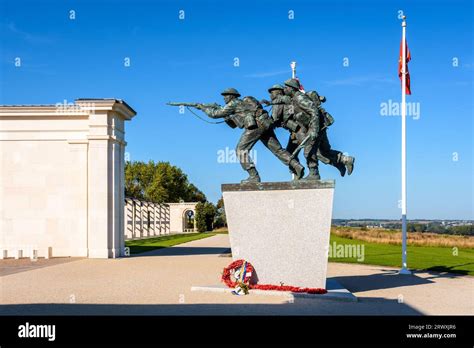 The D Day Sculpture In The British Normandy Memorial In Ver Sur Mer France Dedicated To
