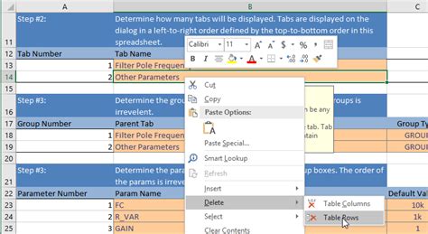 Appendix C Tabbed Dialog Spreadsheet Tool
