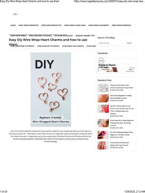 Easy Diy Wire Wrap Heart Charms And How To Use Them Pdf